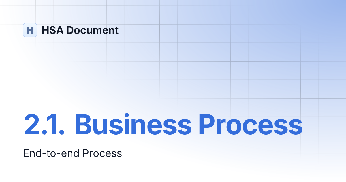 2.1. Business Process | HSA Document